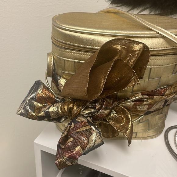 Bags | Golden Straw Bag Chest | Poshmark